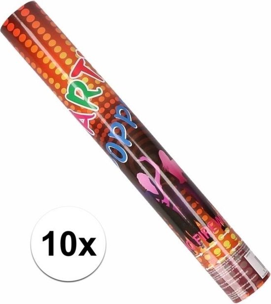 10x Confetti kanon kleuren 40 cm | bol.com