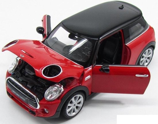 Welly 1/24 Mini Cooper New Hatch Rood Zwart | bol