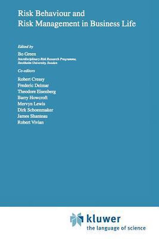 Risk Behaviour and Risk Management in Business Life, Bo Green ...