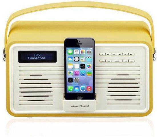 View Quest Retro DAB+ Radio Lightning Dock - Mosterd | bol.com