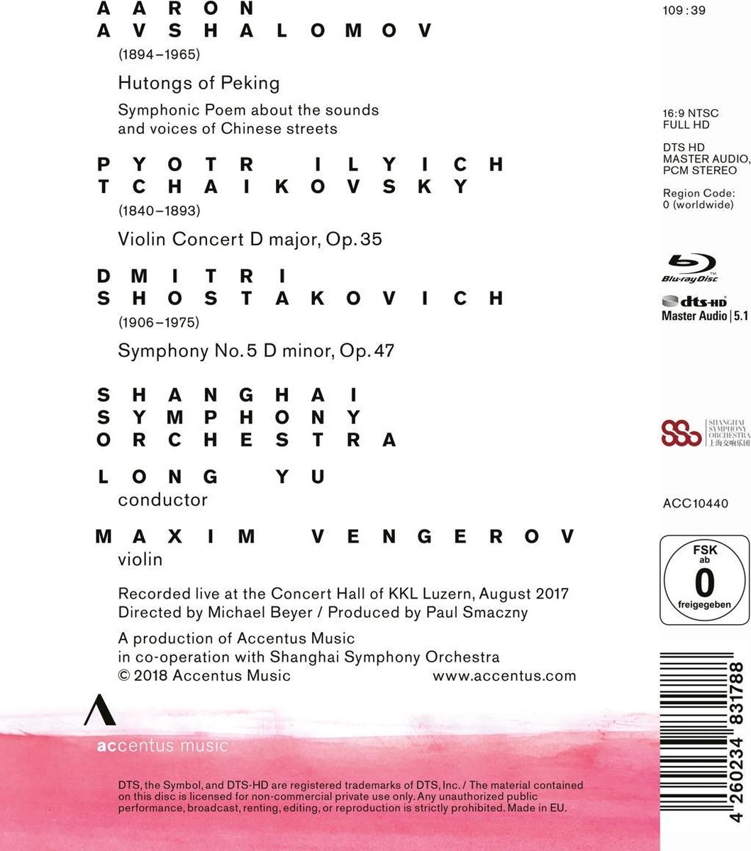 Maxim Vengerov, Shanghai Symphony Orchestra, Long Yu - Hutongs Of ...