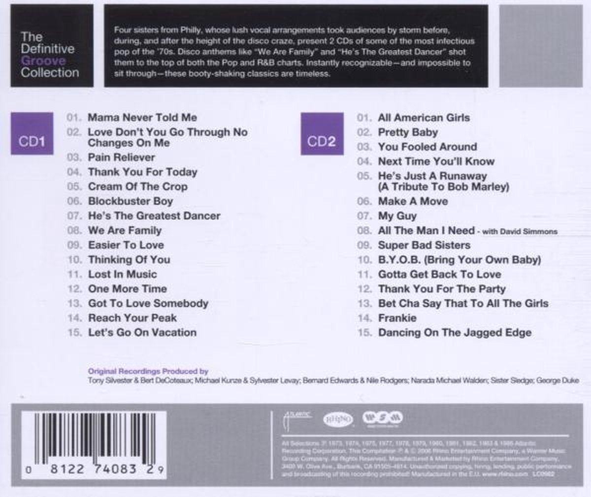 Definitive Groove, Sister Sledge | CD (album) | Muziek | bol.com