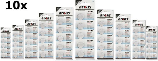 50 Stuks (10 Blister a 5st) Arcas CR2032 3V Lithium batterij | bol.com