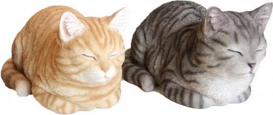 Beeldje slapende rode kat 34 cm | bol.com