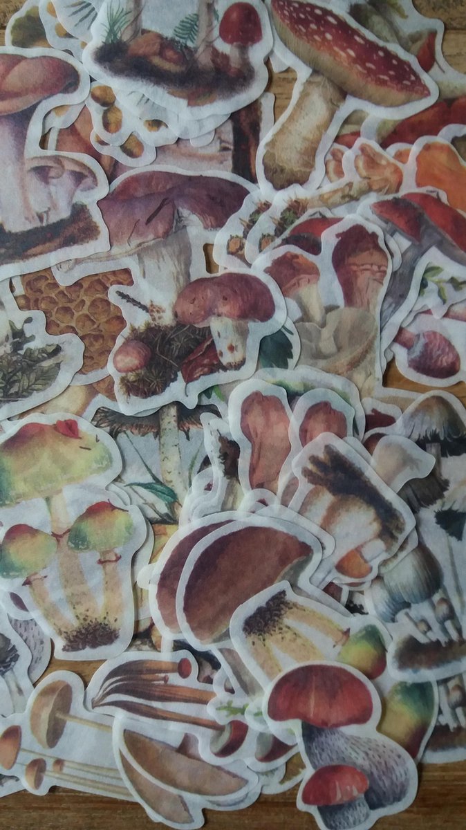 120 vellum stickers - Bloemen, Planten en Paddenstoelen sticker | bol