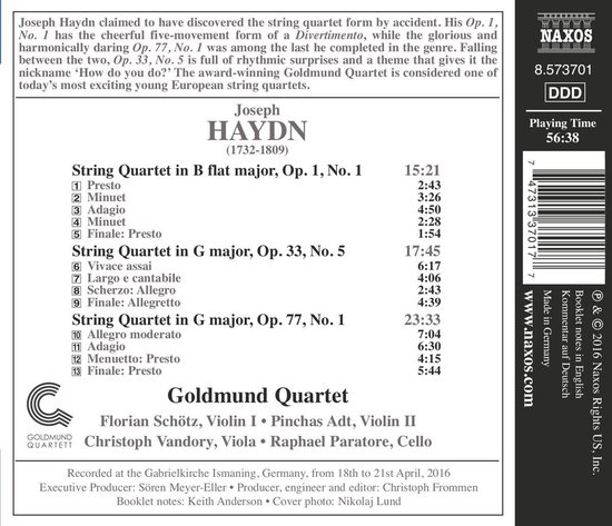 Goldmund Quartet, F.J. Haydn | CD (album) | Muziek | bol.com