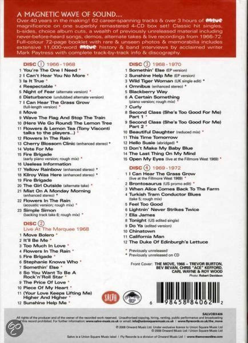 Anthology 1966-1972, The Move | CD (album) | Muziek | bol