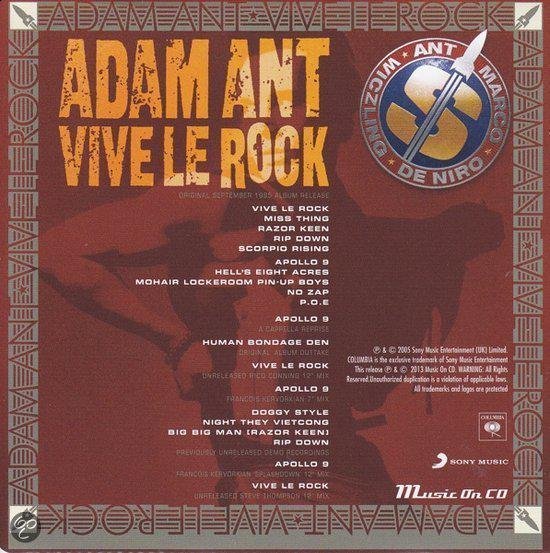 Vive Le Rock, Adam Ant | CD (album) | Muziek | bol.com