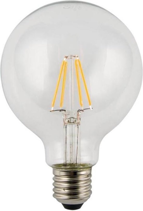 Dimbaar E27 / G80 Led Lamp Filament 4W Warm Wit 2200K Kogellamp | bol.com