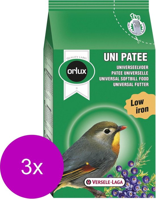 Versele-Laga Orlux Uni Patee Universeelvoer - Vogelvoer - 3 x 1 kg | bol
