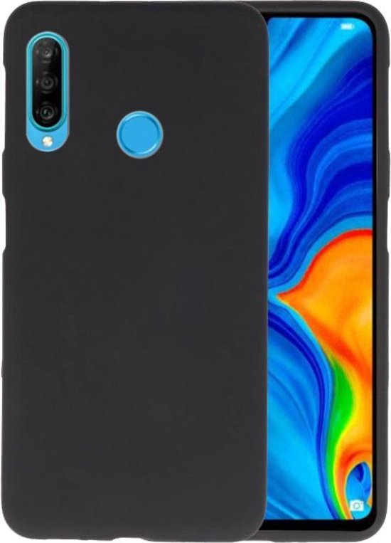 BackCover Hoesje Color Telefoonhoesje voor Huawei P30 Lite - Zwart ...