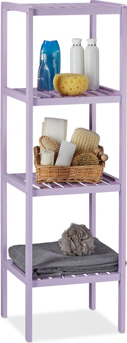relaxdays - badkamerrek bamboe - staand rek - keukenrek - 4 etages ...
