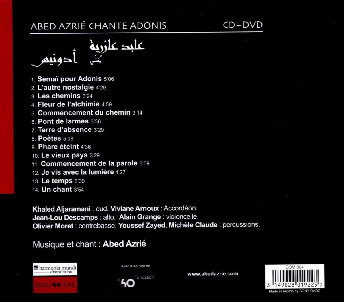 Chante Adonis, Abed Azrié | Muziek | bol.com