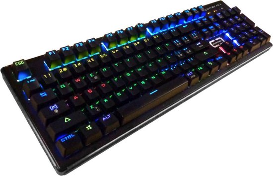 CORTEK MK1 MECHANICAL KEYBOARD WITH SINGLE RGB LEDS - BLACK SWITCHES | bol