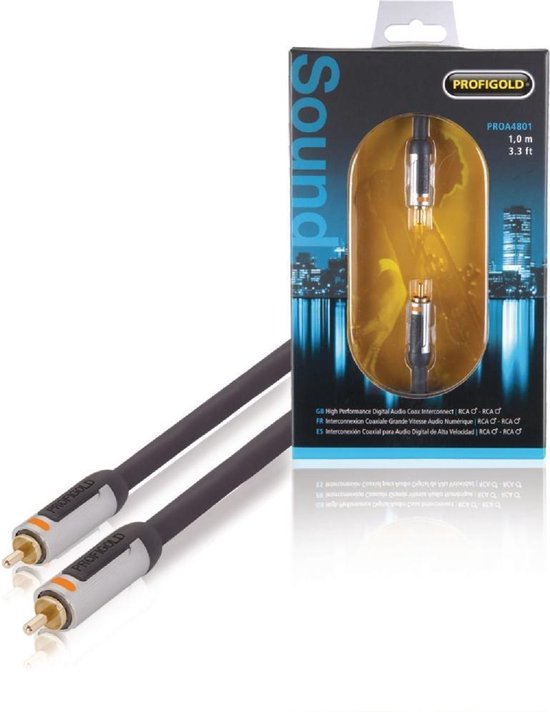 Profigold premium RCA kabel - 1 meter - High-End audiokabel met ...