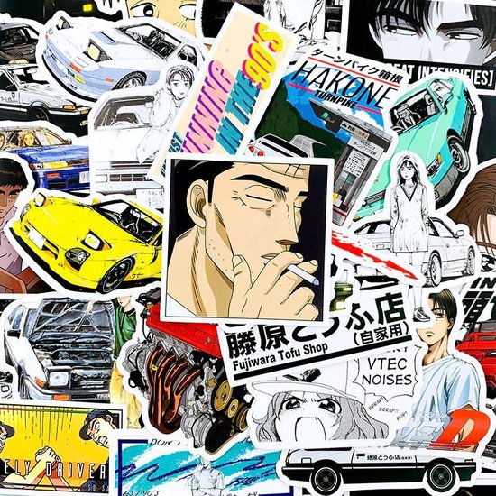 50 Stks/set Anime Initial D Racing Stickers | bol.com