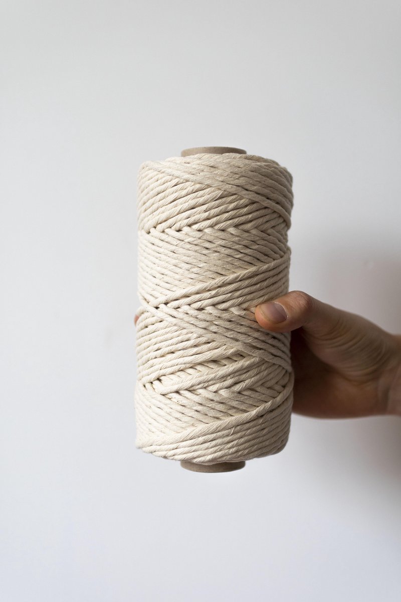 Macramé koord - Wit - 5mm dik - 95 meter - 600 gram - Touw | bol.com