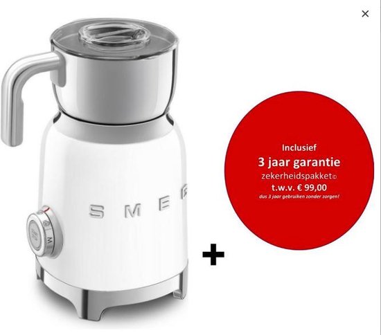 SMEG - Koffie - MFF01WHEU Melkopschuimer + 3 jaar garantie | bol