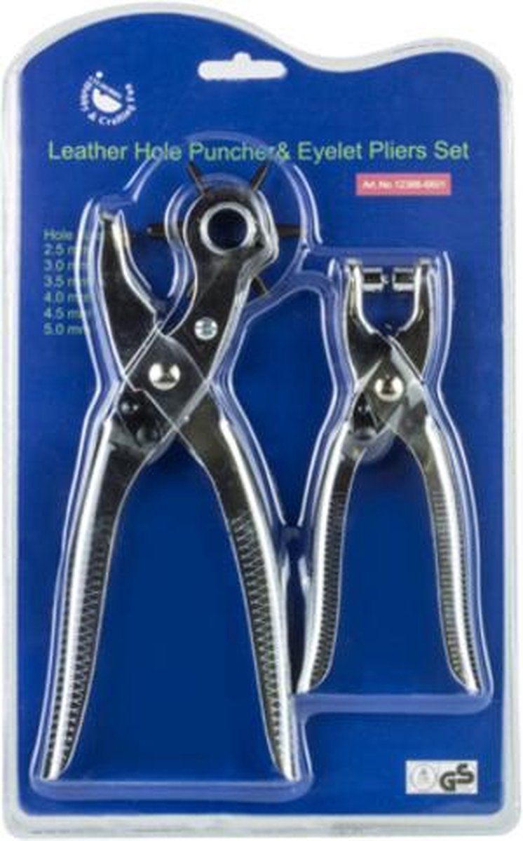 Leer Gaatjes Tang + Eyelet Tang Set | bol