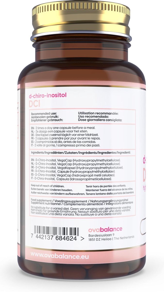 D-Chiro-Inositol (DCI) 600 mg - 60 capsules | bol