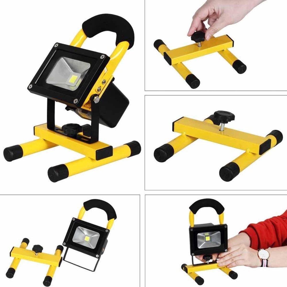 Draagbare LED Bouwlamp - Werklamp op accu - Bouwlamp op accu - Incl ...