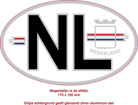 NL Sticker zilver met Nederlandse vlag | bol.com