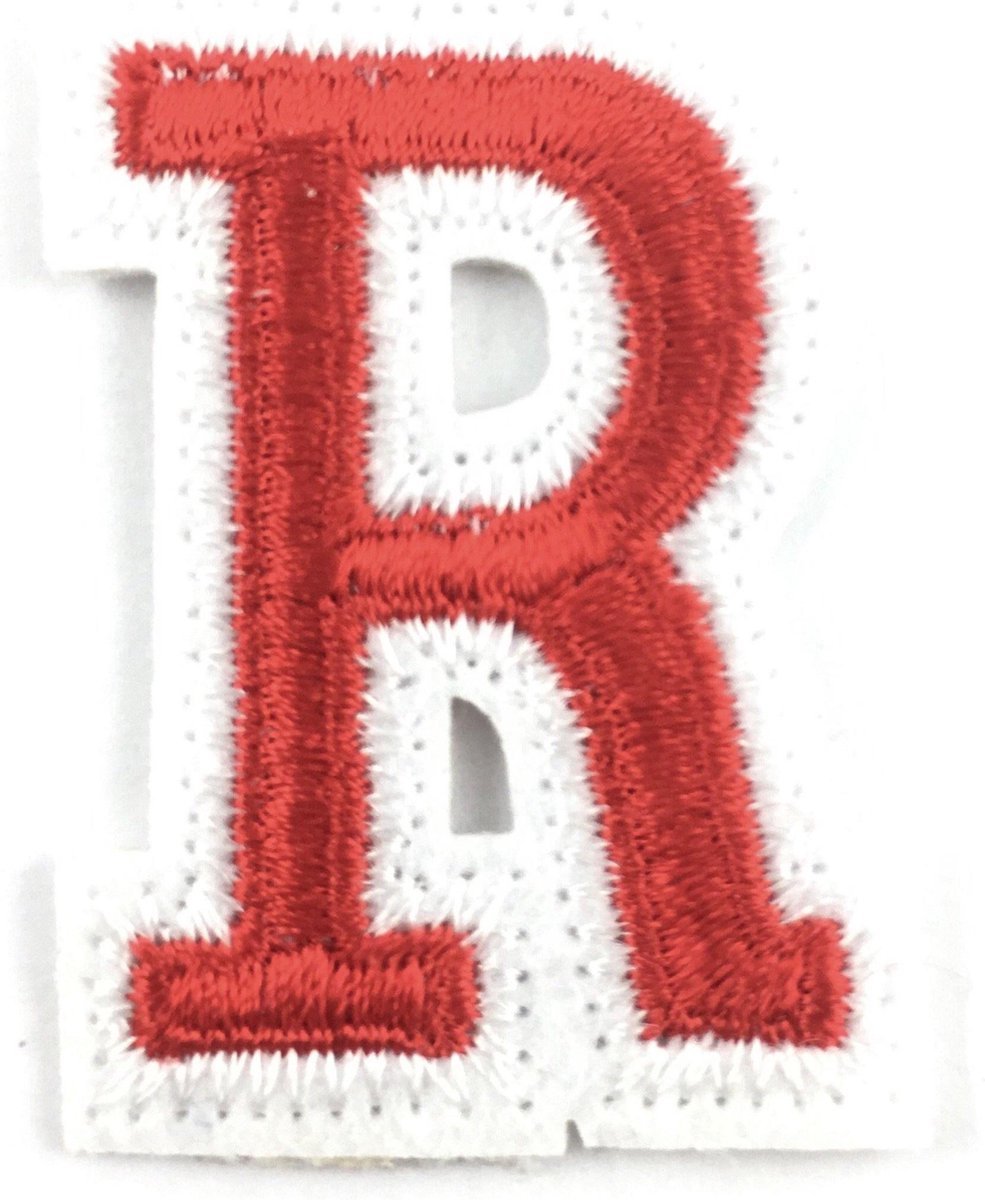 Alfabet Letter Embleem Strijk Patch Rood Wit B 3.5 x L 4.5 cm / Letter ...