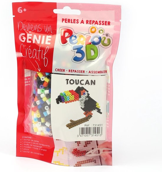 Hobbypakket Perlou 3D Strijkkralen Kit - Toekan | bol Hobbypakket Perlou 3D Strijkkralen Kit - Toekan | bol
