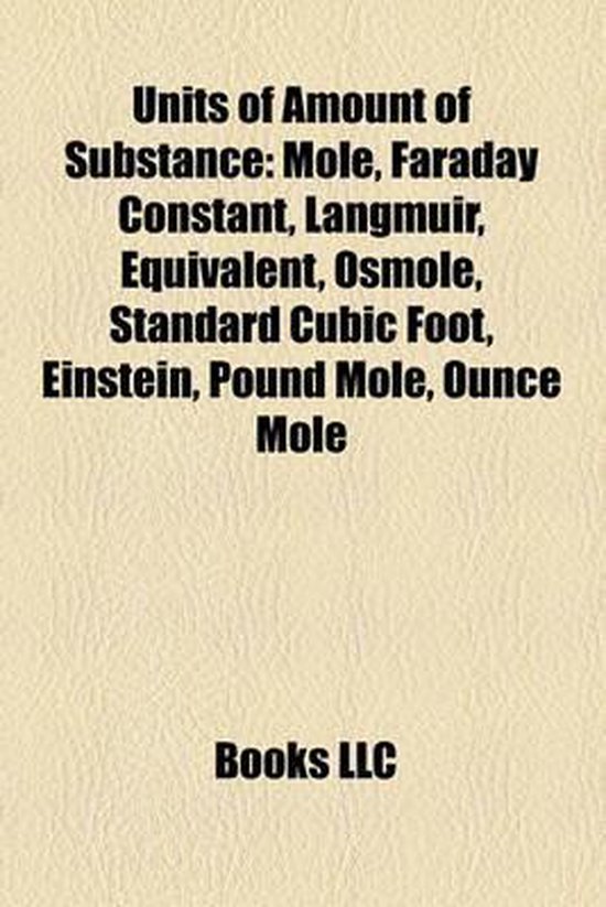 Units of Amount of Substance | 9781157456698 | Boeken | bol