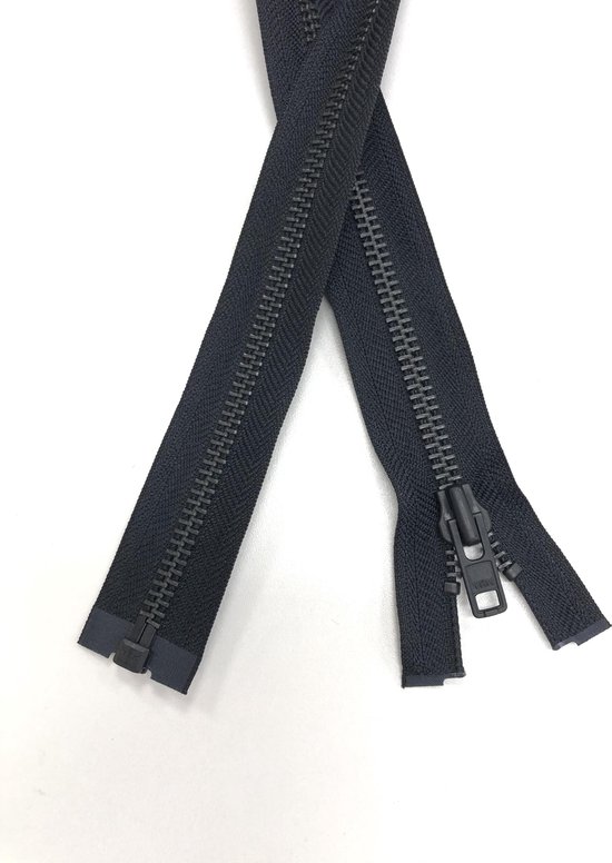 YKK rits, Deelbare rits zwart met zwart metaal tanden 85 cm | bol