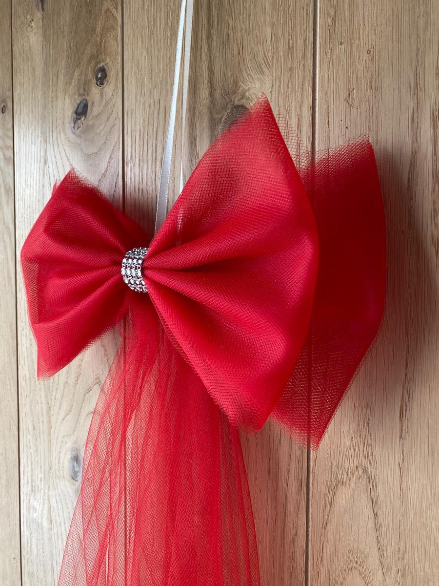 Rode Strikken met Diamanten Lint/Kerk Decoratie/ Bruiloft Decoratie ...