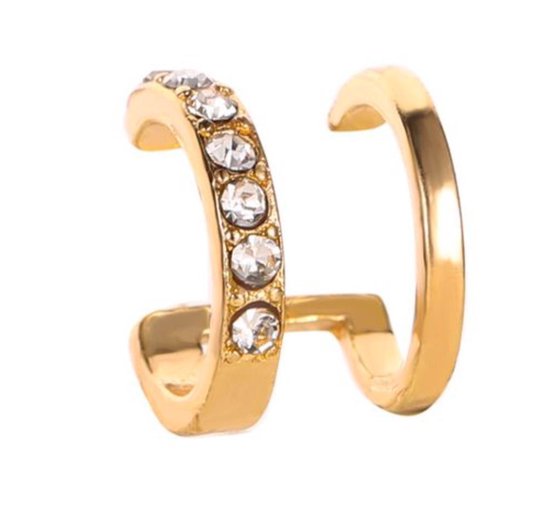 Ear cuff | goud gekleurd | bol