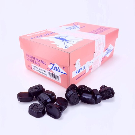 Joris Menthol Briketten - Snoep - 1kg - Zwart - Munt - Drop - Hard | bol