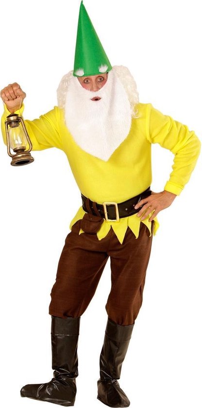 Widmann - Dwerg & Kabouter Kostuum - Tuin Kabouter Geel - Man - geel ...