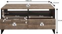 Salontafel Acasia - Grijs - Eiken - 108 cm | bol.com