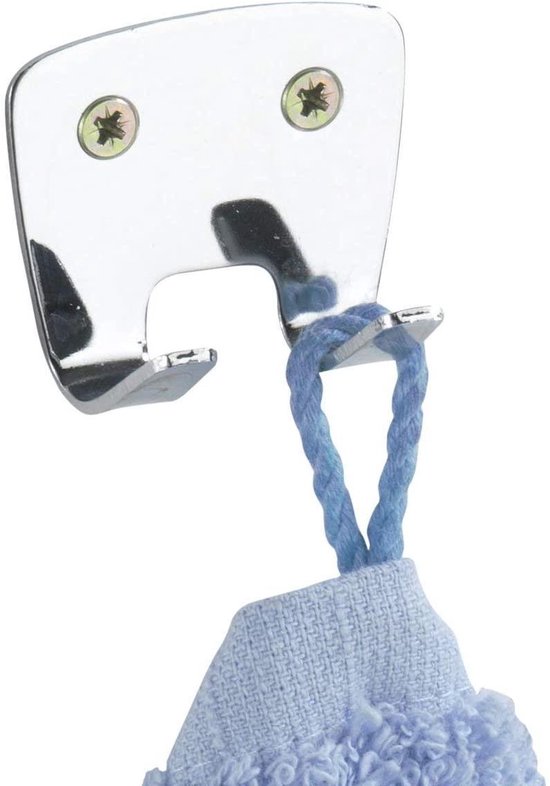 Wenko Wandhaak Duo Basic 4 X 1,5 Cm Rvs Zilver 2-delig | bol