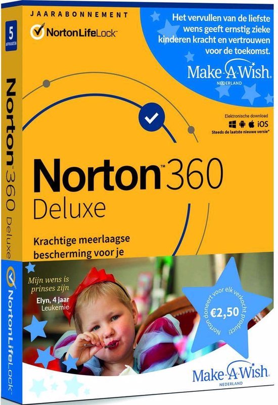Norton antivirus 360 Deluxe 50GB - Make A wish | bol