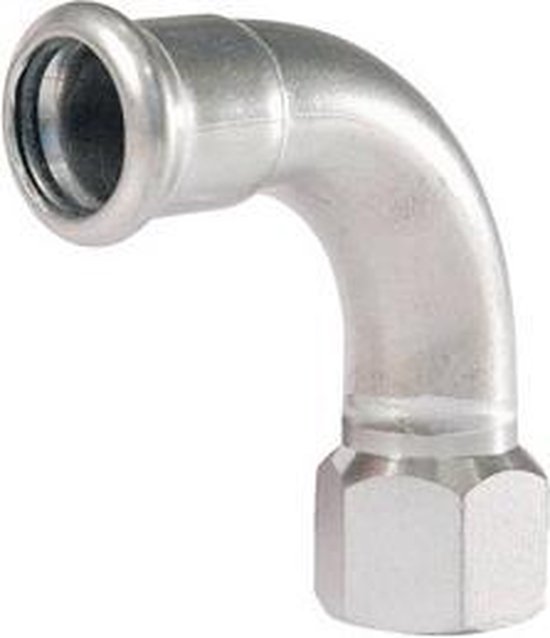 Bonfix Press - RVS 316 - perskoppeling - Bocht - 90° - 3/4" x 22 mm - lange... | bol.com