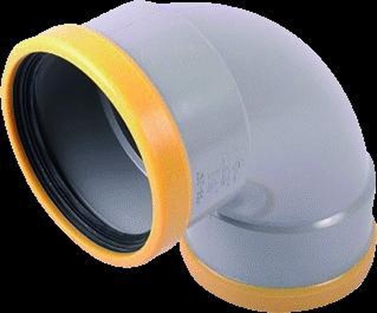 Wavin schuiffitting met 2 aansluiting Wafix SN8, PVC, grijs, bocht | bol