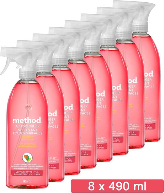 Method Allesreiniger Spray - Pink Grapefruit - Voordeelverpakking 8 x ...