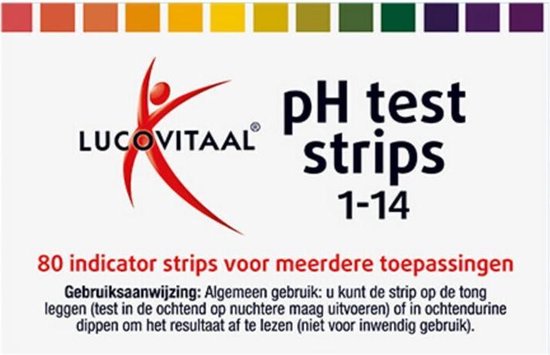 3x Lucovitaal Zuur Base Ph Strips 80 stuks | bol