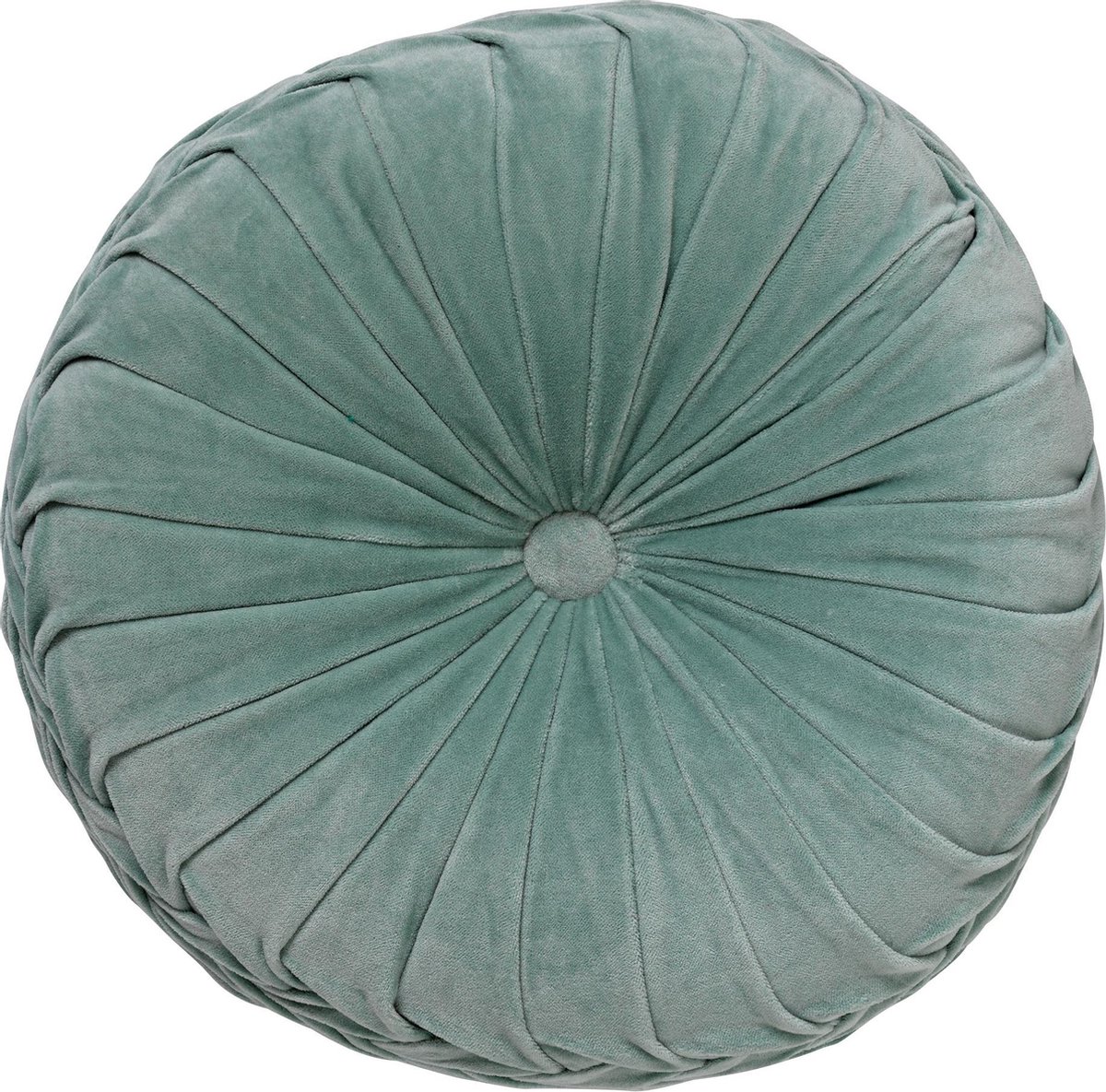 Dutch Decor KAJA - Sierkussen rond velvet Jadeite 40 cm - groen | bol.com