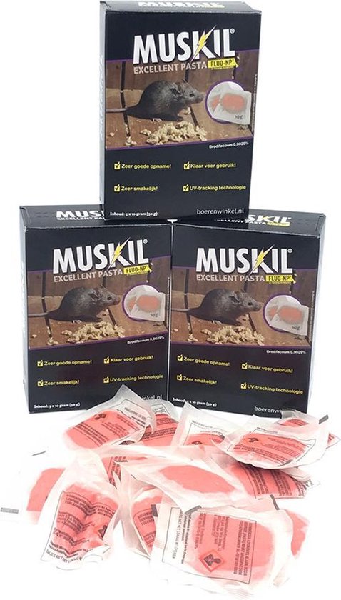 Muskil pasta - 3 stuks Muizengif excellent pasta - muizengif voor ...