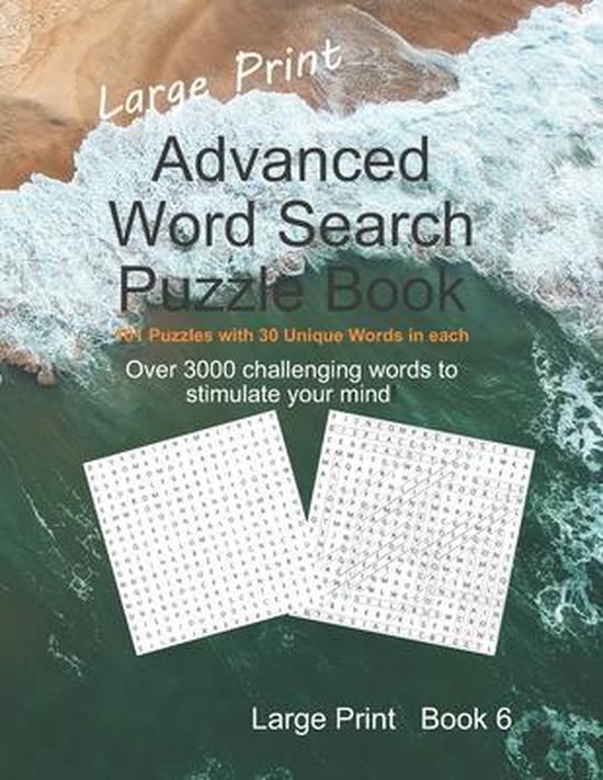 Large Print Advanced Word Search Puzzle Books- Large Print Advanced ...