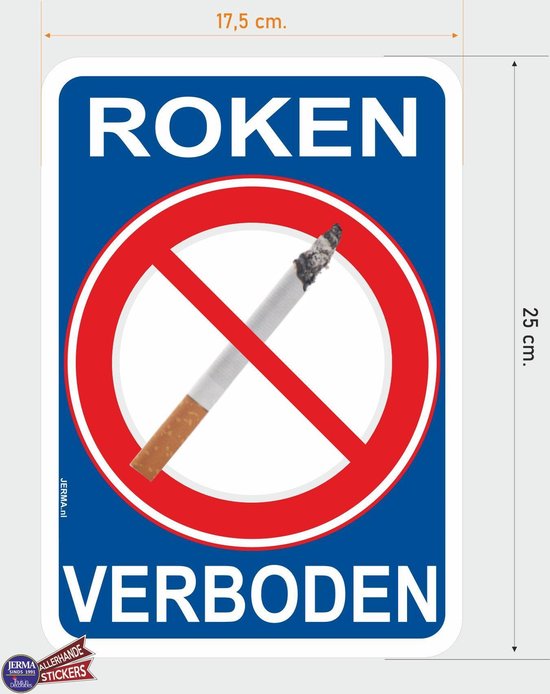 Roken verboden verkeersbord sticker groot. | bol
