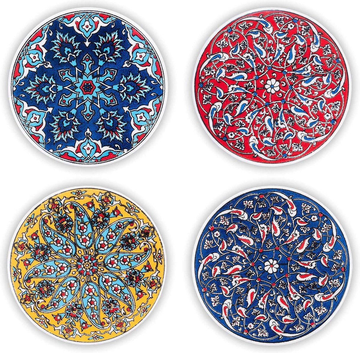 Sous-verres en céramique Set de 4 sous- Sous-verres pour tasses Tasses ...