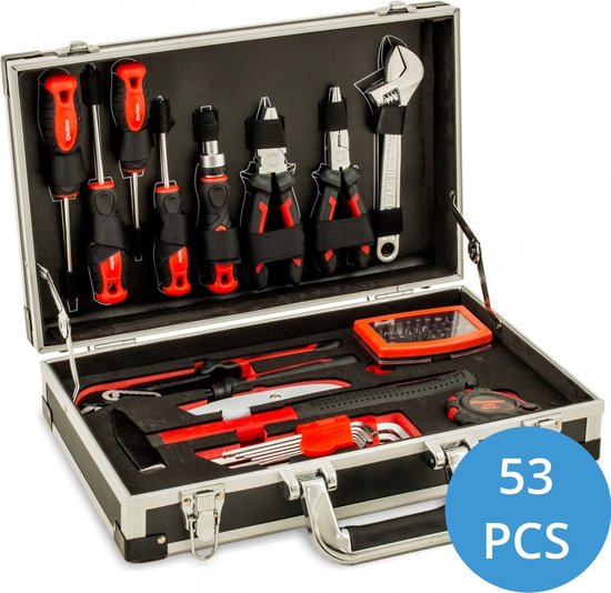 Ragnor Gereedschapskoffer Gevuld - 53-delig - 5 kg - Rood, Zwart | bol