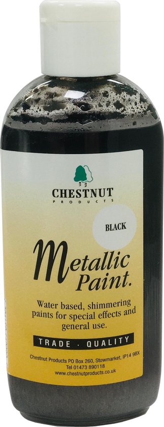 Chestnut Metallic Paint - Metallische Verf - Zwart - 100 ml | bol