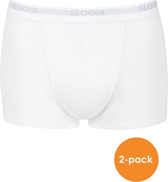 Sloggi Men Basic Short - heren boxers (2-pack) - wit - Maat: XL | bol