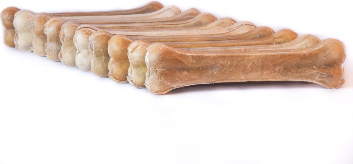 Geperst Bot 20cm 10 Stuks - Hondensnacks - Kauwbotten - Runderhuid ...